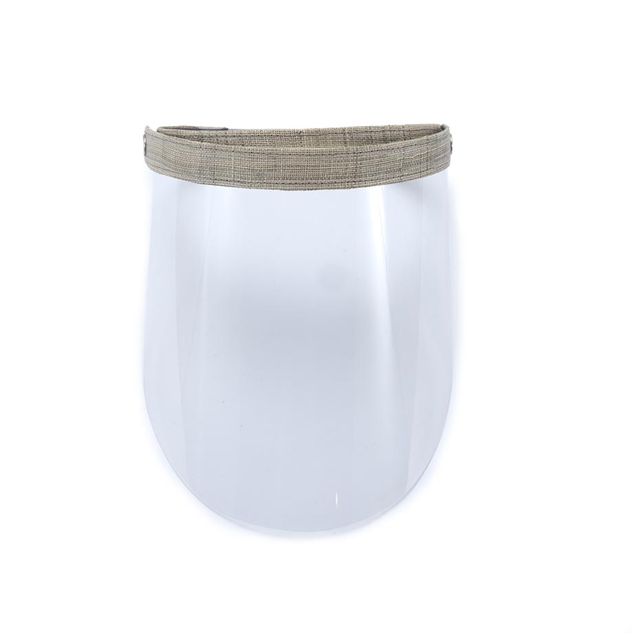 RAFFIA FACE SHIELD (GRAY) by ISLAND GIRL