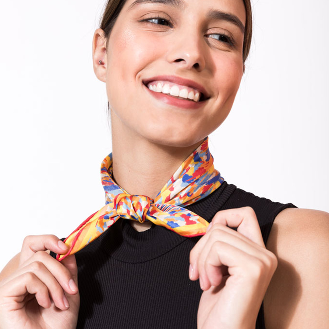 LION'S ROAR SILK POCKET SQUARE/SCARF by JIM WEAVER DESIGNS