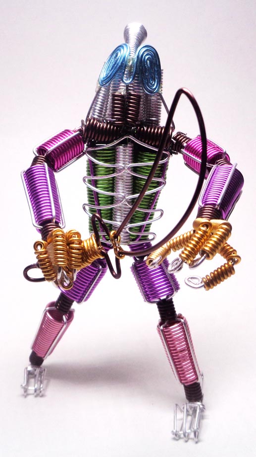 COLORED ALUMINUM WIRE ROBOT BENDABLE ACTION FIGURE COOL UNIQUE TOY GIFT ...