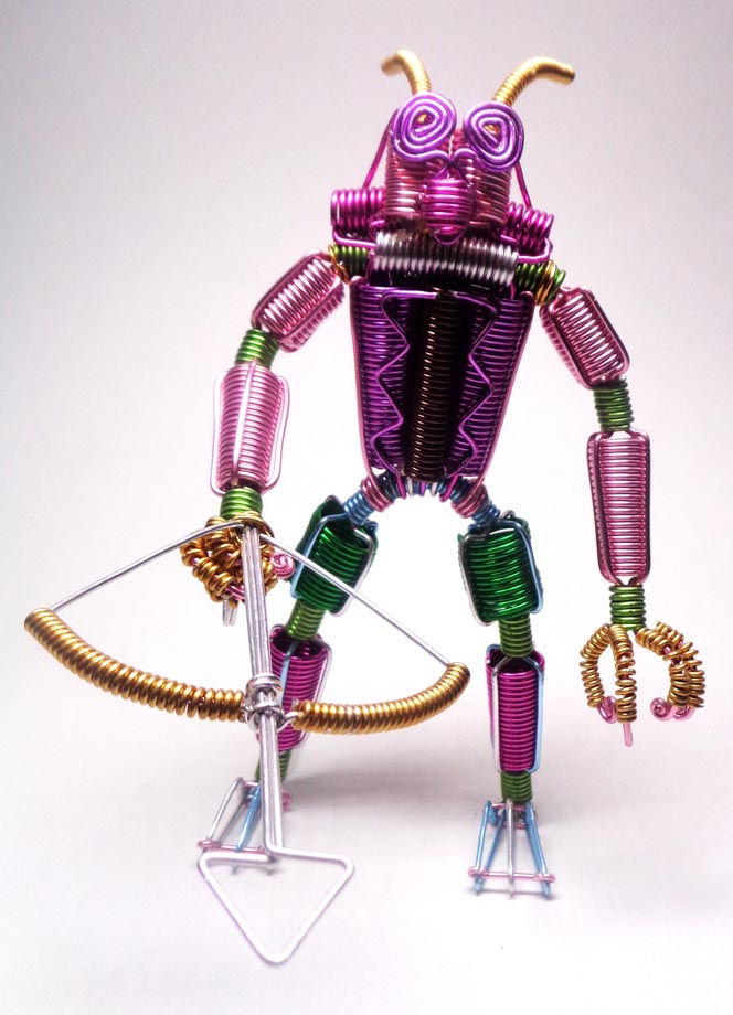 COLORED ALUMINUM WIRE ROBOT BENDABLE ACTION FIGURE COOL UNIQUE TOY GIFT ...