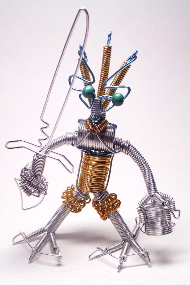 COLORED ALUMINUM WIRE ROBOT BENDABLE ACTION FIGURE COOL UNIQUE TOY GIFT ...